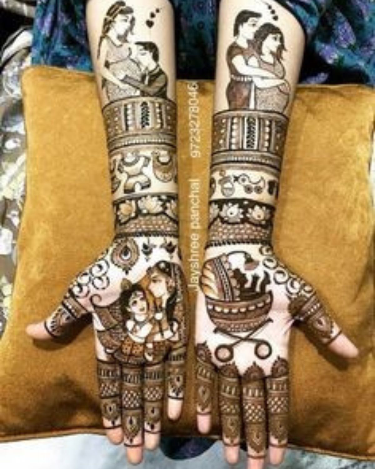 Baby Shower Mehndi Design - Godh Bharai Mehndi Design